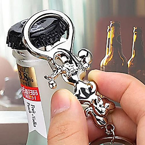 ARFUKA Bottle Opener Keychain Metal Mermaid Pendant Beer Opener Beverage Soda Beer Bartender Bottle Opener Keyring Christmas Birthday Gift for Men and Women