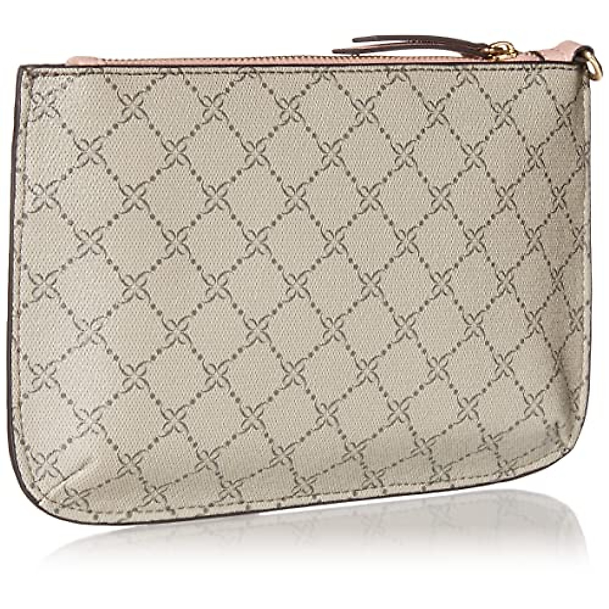 NINE WEST Lawson Wristlet, Beige Logo/Modern Pink