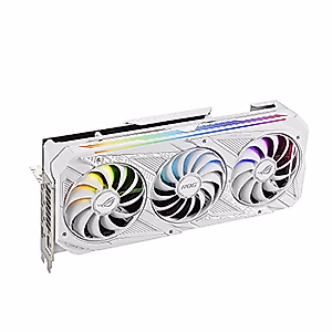 ASUS ROG STRIX NVIDIA GeForce RTX™ 3080 White OC Edition Gaming Graphics Card (PCIe 4.0, 10GB GDDR6X, HDMI 2.1, DisplayPort 1.4a, White color scheme, Axial-tech Fan Design, 2.9-slot, Super Alloy Power