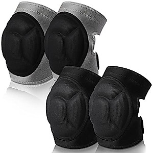 Berlune 2 Pairs Knee Pads for Gardening Cleaning Knee Pads Knee Pads for Men Construction Work Kneepads with Thick Foam, Anti Slip Collision Avoidance Kneepads for Garden Construction Flooring