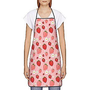 Strawberry Daydream Aprons For Women Men Waterproof Bib Apron Chef Aprons For Kitchen Cooking Baking Bbq Gardening