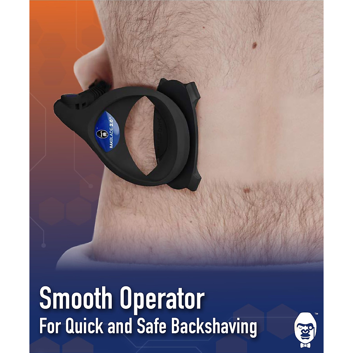 Bakblade 2.0 Refill Cartridges Bundle, Back Hair & Body Shaver Replacement Cartridges, Extra-Wide Wet Dry & Disposable Razor Blades (6 Blades)