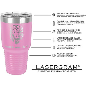 LaserGram 30oz Vacuum Insulated Tumbler Mug, NP Nurse Practitioner, Personalized Engraving Included (Light Purple)