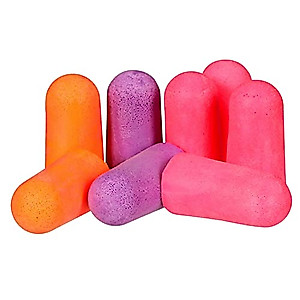 3M Disposable Earplugs, Hearing Protection for Events & Concerts, Mutli-Color, 32 NRR, 4-Pairs