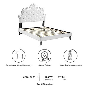 Modway Sasha Platform, Full, White