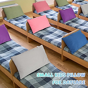 Kigley Mini Pillows for Daycare 9.1 x 13.8'' Small Travel Pillow Bulk Soft Breathable Cotton Pillow for School Nap Travel Pet Neck Lumbar Purse Insert