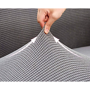 IMYOGI High Stretch Sofa Covers Sofa Cover 5 Seater, L Shape Slipcover Easy Stretch Fit Elastic Fabric Couch Sofa Protector Slip Cover Washable-4 Seater+4 Seater-Sky Blue