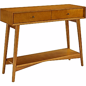 Crosley Furniture Landon Sofa Console Table with Drawers and Shelf for Hall, Entryway, or Living Room, Acorn