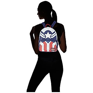 Loungefly Marvel Falcon Captain America Cosplay Womens Double Strap Shoulder Bag Purse