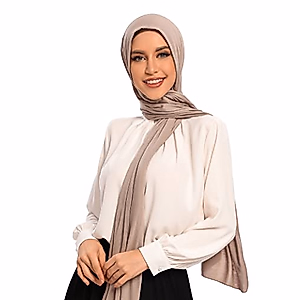 Hybeeh Hijab Scarfs for Women Premium Jersey Hijab Hijab for Women Muslim Cotton Hijab (Sand)
