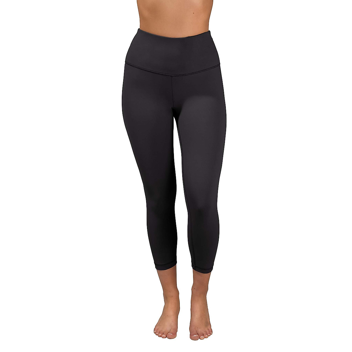 90 Degree By Reflex High Waist Tummy Control Shapewear Power Flex Capri (Black, Small)