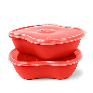 Preserve Food Storage Sandwich Container, Poppy Red, 25 oz., Set of 2
