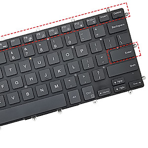 AIVIBRANT Keyboard w/Backlit for Dell Inspiron 13 (5368 5378 5379 7368 7373 7375 7378 7573) 2-in-1, Inspiron 15 (5568 5578 7569 7579) 2-in-1, Inspiron 13 (5370 7370), 14 7460, 15 (7560 7570),0G9N34
