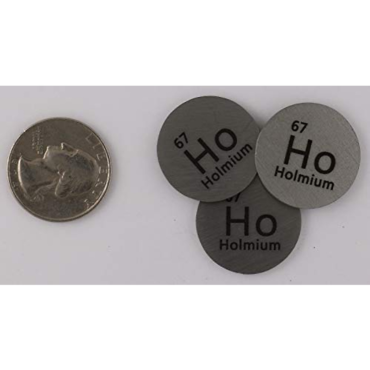 Holmium (Ho) 24.26mm Metal Disc 99.9% Pure for Collection or Experiments