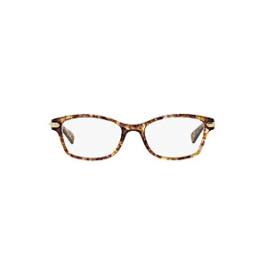 Coach HC6065 Prescription Eyewear Frames, Light Brown Confetti Tortoise/Demo Lens, 51 mm