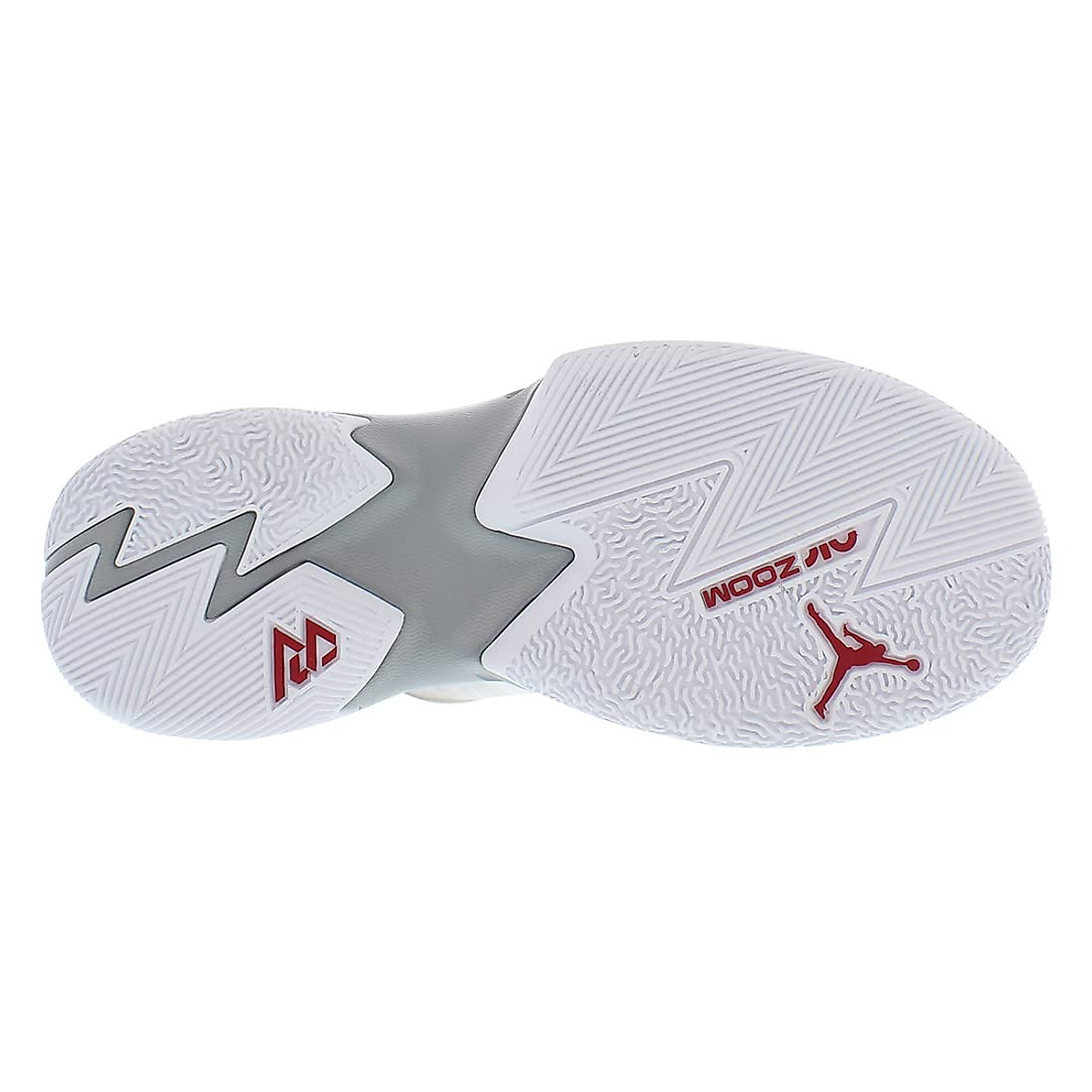 Nike Jordan One Take 3 Basketball Shoes, White/Gym Red-Lt Smoke Grey, 9 M US