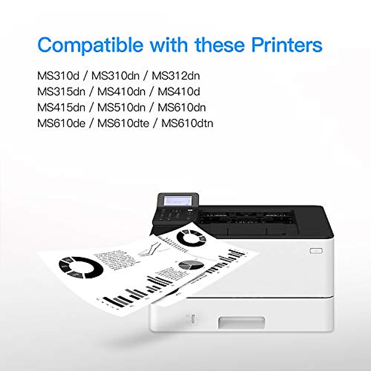 LxTek Compatible Toner Cartridge Replacement for Lexmark 50F1000 to use with MS610dn MS510dn MS415dn MS610de MS310d MS312dn MS410dn MS310dn MS410d Printers (Black, 1 Pack)