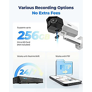 REOLINK 4K PoE Security Camera System, Home Outdoor IP Camera in 180 Degree Viewing Angle, 2022 Stunning New Released, Human/Vehicle/Pet Detection, Color Night Vision, Two Way Talk, Duo 2 PoE