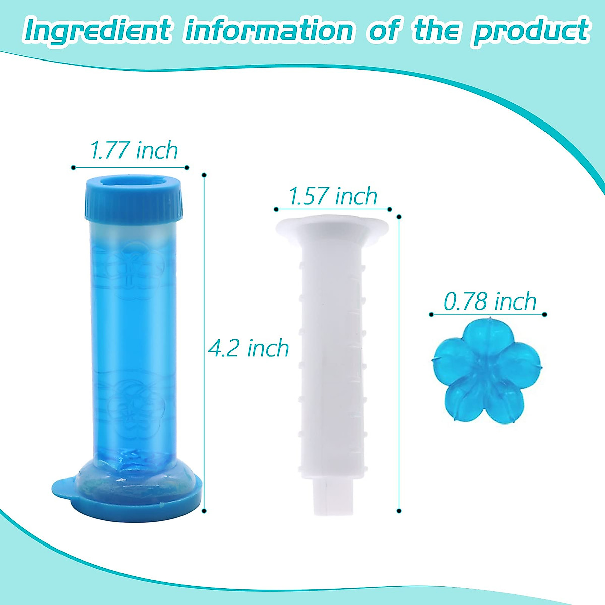 Ayipaqen Toilet Gel Stamp 4PCS/52 Count Flower Fragrance Bathroom Toilet Gel Stamp Refills Flower Stamp Gel with Air Freshening Scent