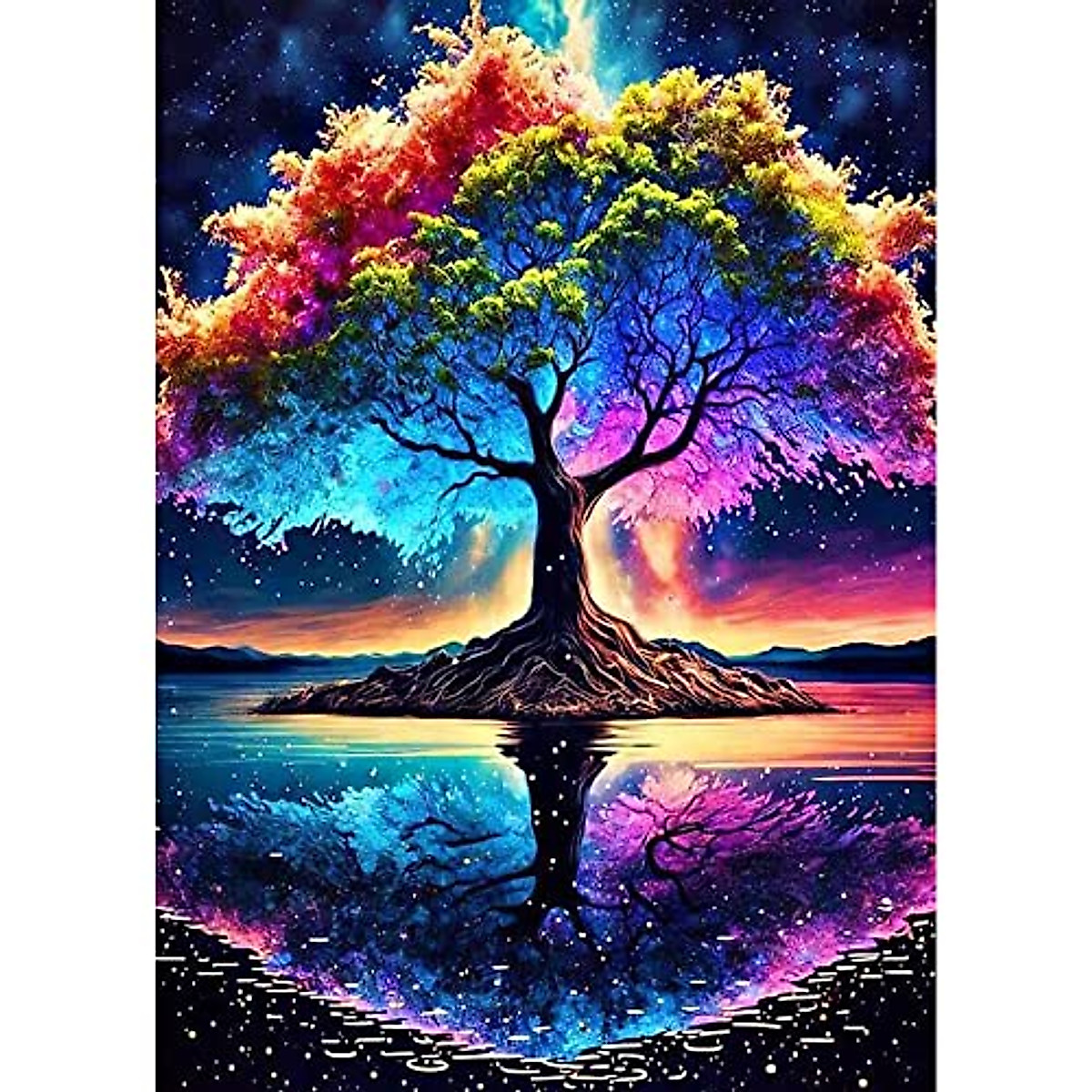 LWZAYS Diamond Painting Kits for Adults,5D DIY Full Drill Round Art Gems Vertical Diamond Art Perfect for Home Wall Decor 12x16 Inch/30 * 40cm