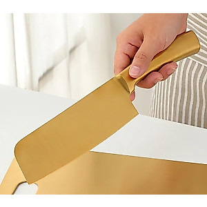 Cleaver Knife,Meat Cleaver, 6.3 Inch Kitchen Knives Stainless Steel Chef Knife Gold Fruit Vegetable Chopping Knife Kitchen Utensil Cooking Cleaver (Color : Rose Gold)