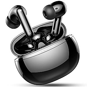 Smoonigh Wireless Earbud Bluetooth 5.3, Bluetooth Headphones with 4 Mic, Deep Bass Clear Call Bluetooth Ear Buds in Ear Noise Cancelling, 30H Playtime True Wireless Stereo Sports Earphones Black…
