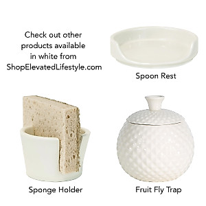 Fruit Fly Jar Trap for Kitchens - Decorative, Effective, Kid and Pet Friendly (White)