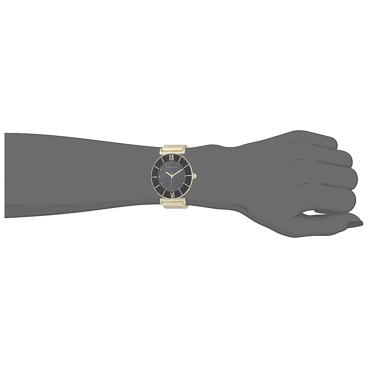 Anne Klein Women's Glitter Accented Mesh Bracelet Watch