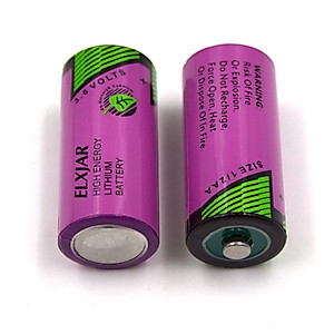 elxjar (2-Pack) TL-5955 3.6V 2/3AA Battery Replacement for Tadiran TL-2155 TL-4955 TL-5155 TL-5955, Xeno XL-055F, Comp-100 Lithium Thionyl Chloride Battery (ER14335)