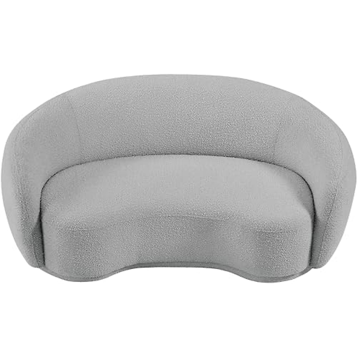 Meridian Furniture 693Grey-L Hyde Collection Modern | Contemporary Boucle Fabric Upholstered Loveseat, Grey, 64" W x 38" D x 27.5" H