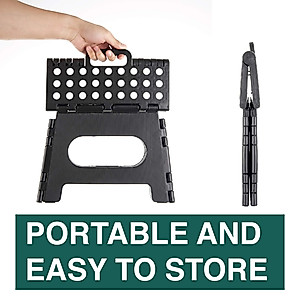 Simplized Small Folding Step Stool - Step stools for Kids and Adults - 9" Hand Chair, One-Hand Operation Stool