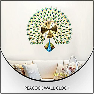 Shop LC Home Decor Peacock Analog Wall Clock Designer Wall Decorations
