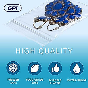 GPI - 1000 Count, 2" X 3" Clear Plastic Resealable Zip Bags, Bulk 2 Mil, Strong & Durable Poly Baggies with Resealable Zip Top Lock for Travel, Storage, Packaging & Shipping