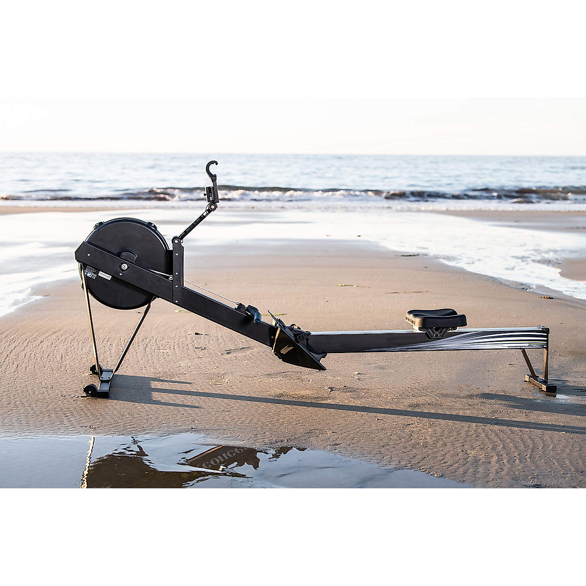 Black Phone Holder and Silicone Seat Cover Combo Designed for The Concept 2 Rowing Machine and PM5 Monitor