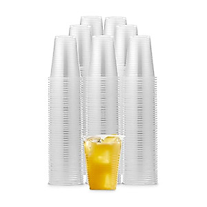 Munfix 500 Pack 7 Oz Clear Plastic Cups, Disposable Drinking Cups, Plastic Party Cups, Transparent Plastic Cups Bulk for Birthday Parties, Picnics, Ceremonies, and All Events