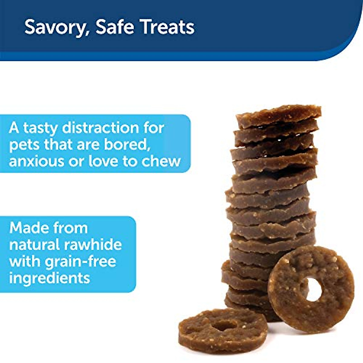 PetSafe Dog Treat Ring Variety Pack for Busy Buddy Toys – Breakfast, Lunch and Dinner – 15 Rings – Small