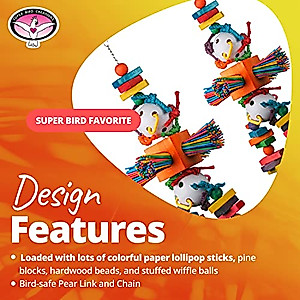 Super Bird Creations SB514 XL Willy Nilly Bird Toy, Large/XL Bird Size, 29" x 11"