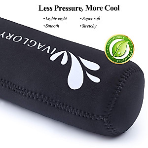 VIVAGLORY Neoprene Water Bottle Holder, Insulated Water Bottle Sling with Adjustable Shoulder Strap, Great for Stainless Steel & Plastic Bottles with 2.8"-3.2" Diameter, Sport & Energy Drinks