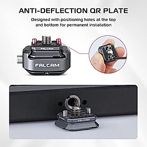 FALCAM F22 Basic Quick Release Plate Kit, Camera Mounting Adapter Convert 1/4" Thread to F22 QR System, 22mm Aluminum Camera Accessory Kit for Filmmaker & Photographer, Fits for Sony Canon DSLR Tripod