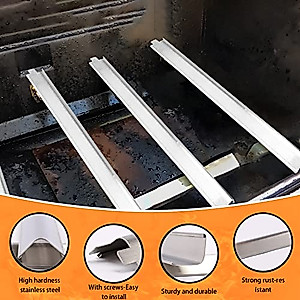 Hisencn Grill Replacement Parts - Heat Plates for Charbroil Performance 5 Burner Gas Grill 463448021 463450022 463451022 463455021 463449021 463458021, 2 Burner Gas Grill 463630021, Stainless Steel