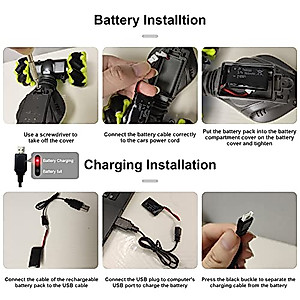 HScopter Gesture RC Cars 4WD Drift Stunt Remote Control Car Twist Offroad Craweler with Gravity Sensor Watch Light Music Kids Toys Gift Prensent for Boy Girl Birthday Chirstams Party Xmas