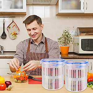 2 Pcs Pickle Jar with Strainer,45 oz Large Pickle Jar Container Leak Proof and Lock It Lid,Jalapeno Container Pickled Food Container for Olive Gherkin Dill Sliced Pickles