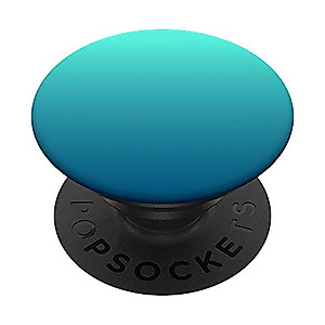 Simple Solid Color Chic Ombre Turquoise Design PopSockets Swappable PopGrip