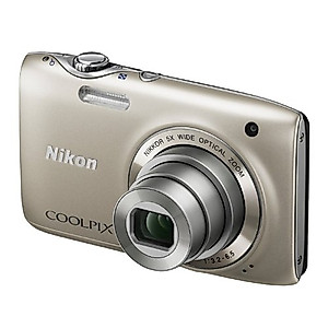 Nikon COOLPIX S3100 14 MP Digital Camera with 5x NIKKOR Wide-Angle Optical Zoom Lens and 2.7-Inch LCD (Silver)
