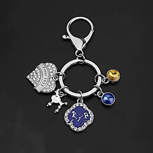 UJIMS SigmaRho Inspired Sorority Jewelry SigmaRho Poodle Plush Ball Charm Keychain Greek Gift (Finer 22 Zipper)