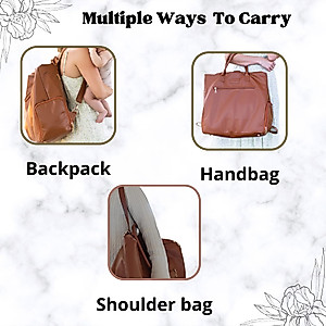 Iris & Ella Vegan Leather Breast Pump Bags - Spectra Pump Bag with Laptop Pocket - Convertible Breast Pump Travel Bag & Shoulder Bag - Stylish & Functional Pumping Bag for Working Moms