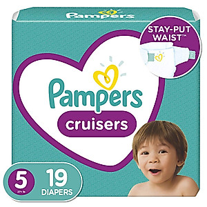 Diapers Size 5, 19 Count - Pampers Cruisers Disposable Baby Diapers, Jumbo