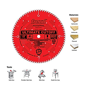 Freud LU85R012: 12" Carbide Tipped Saw Blade for Crosscutting