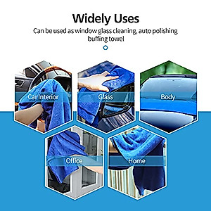 3/5/10 Pack Large Car Drying Towels, 24” x 60” Microfiber Car Wash Towels, Ultra Absorbent Microfiber Car Towels, Lint and Scratch Free Microfiber Towels, Thick Towers for Car, Truck, SUV (5 Pack)