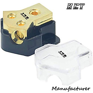 0/2/4 Gauge in 4/8 Gauge Out 2 Way Amp Power Distribution Block for Car Audio Splitter